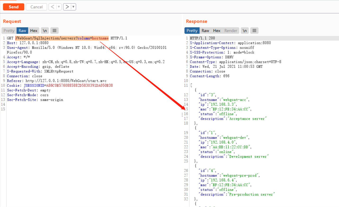 JAVA代码审计之WebGoat靶场SQL注入_webgoat8.0 sql注入-CSDN博客