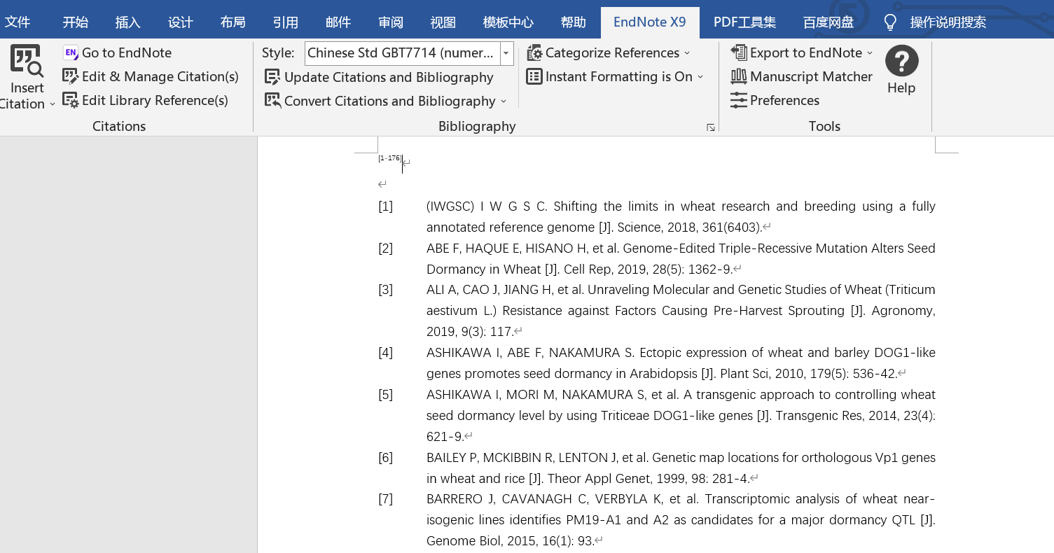 使用Endnote X9批量插入毕业论文参考文献_endnotex9导入学位论文没有学校-CSDN博客