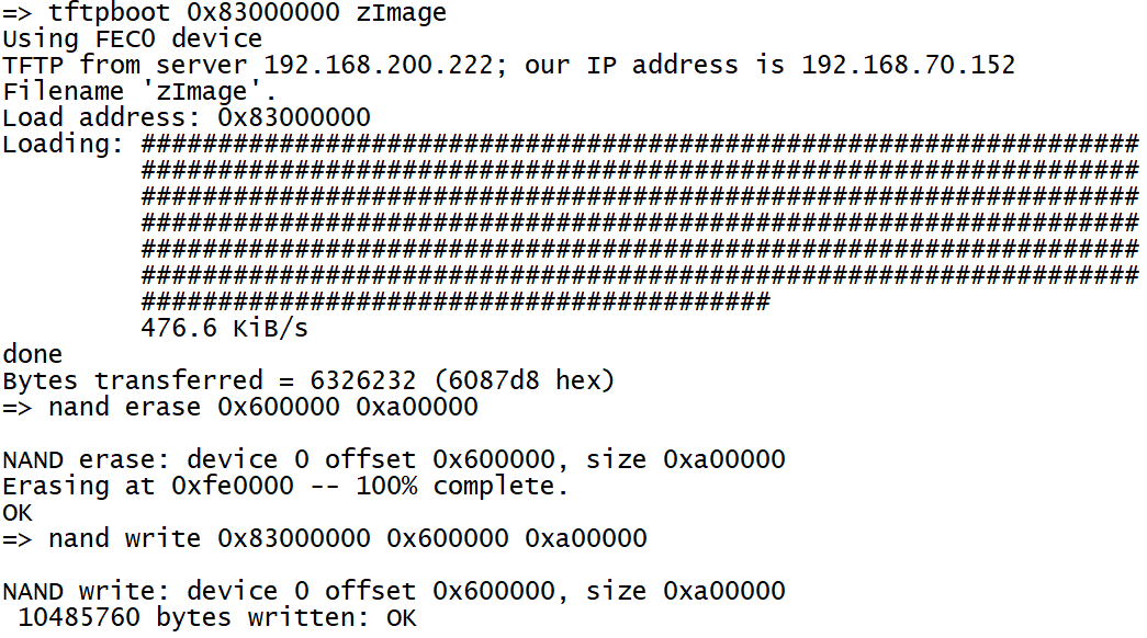 uBoot使用tftp的方式加载Linux内核文件_uboot tftpboot-CSDN博客