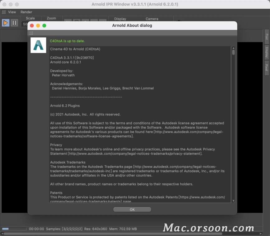 最新：(C4DtoA R22阿诺德渲染器)SolidAngle Cinema 4D To Arnold for mac_阿诺德 22渲染器 ...