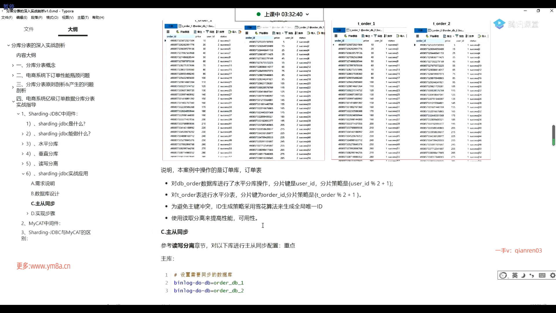 03 2 分库分表实战的深入剖析 1 分库分表，数据库分页，sharding Jdbc 有用 看1 Csdn博客