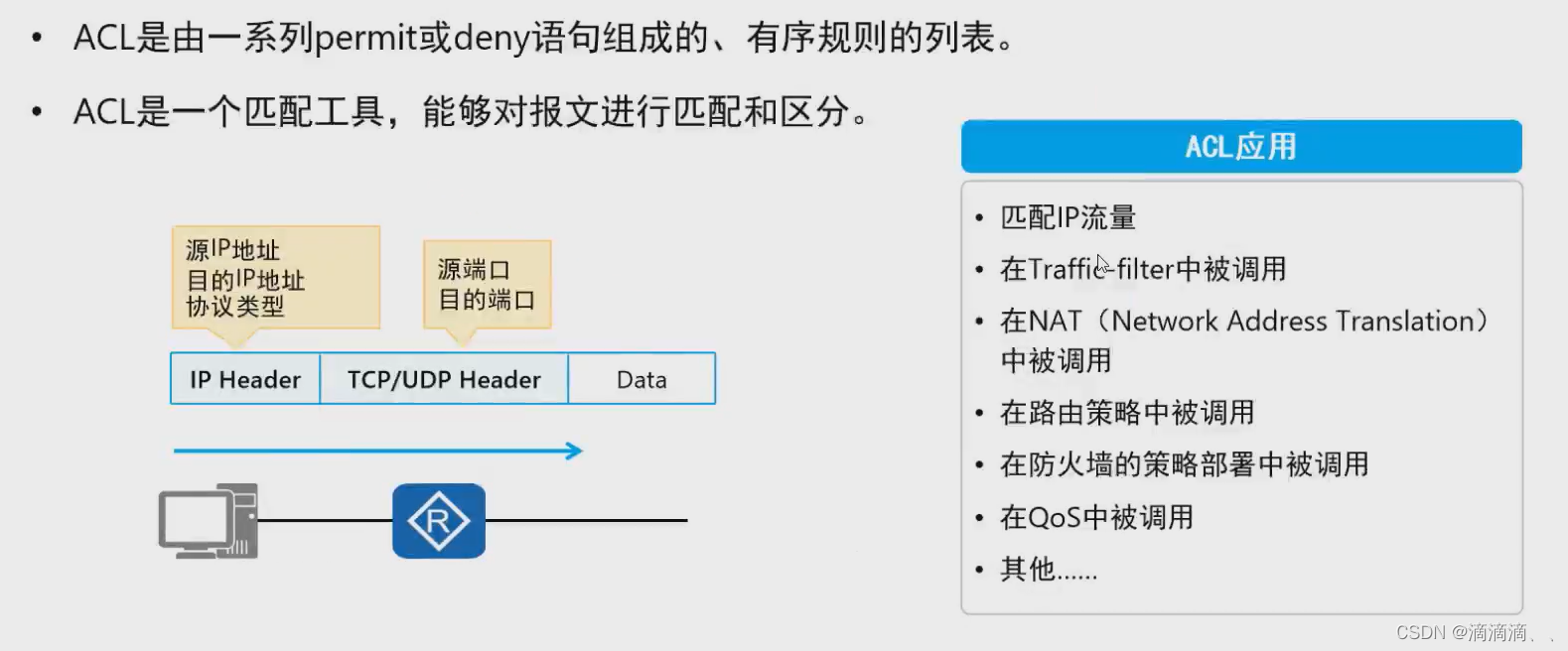 ACL原理与配置_acl匹配的是路由地址还是ip地址-CSDN博客
