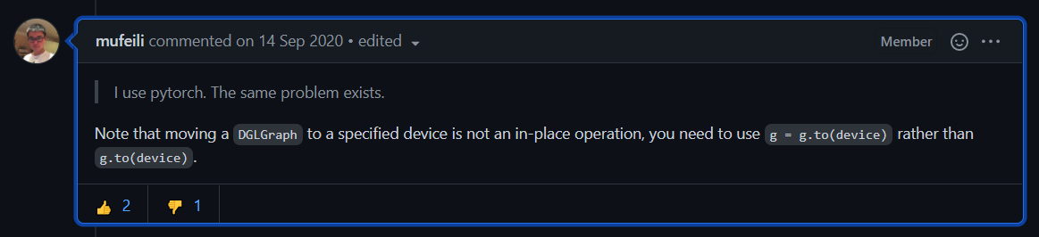 dgl._ffi.base.DGLError: Cannot assign node feature “n_feat“ on device cuda:0 to a graph on ...