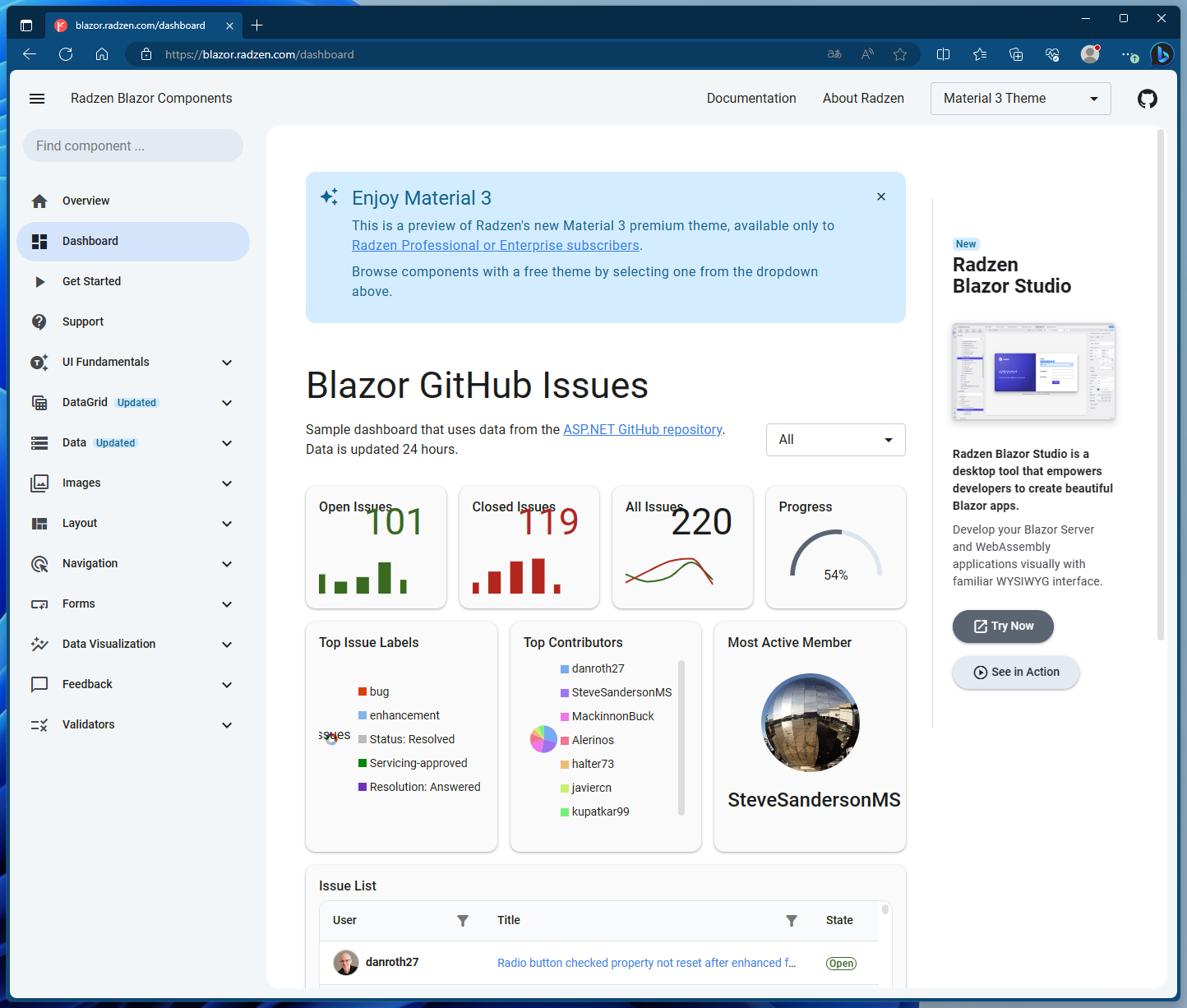 基于 .net/.net core 实现 9 款开源、免费、实用、美观的 Blazor UI 框架，有你的菜嘛_c# ui框架-CSDN博客