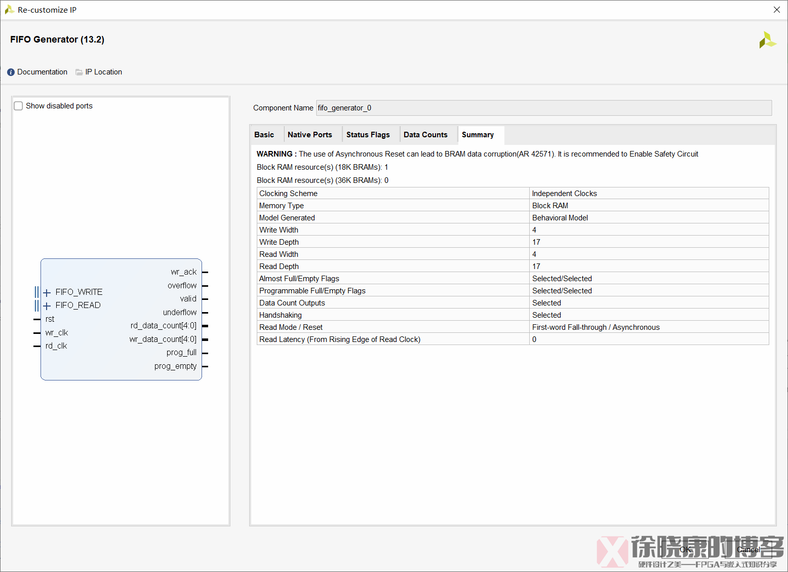 Xilinx IP解析之FIFO Generator v13.2_徐晓康的博客的博客-CSDN博客_fifo generator
