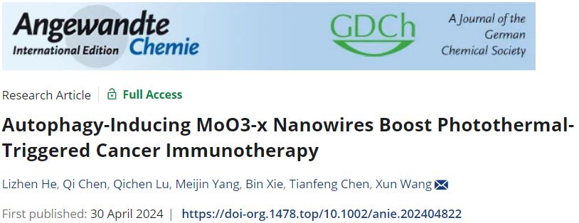 清华大学王训/暨南大学陈填烽，最新Angew-CSDN博客