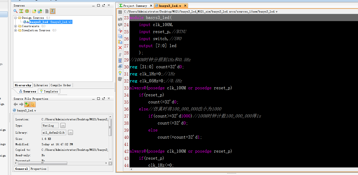 电器控制电路的设计和实现Verilog代码Vivado basys3开发板_在vivado中设计输入控制电路,将按键sw0~sw3对应于一个四位的二进制数a[3:0]-CSDN博客