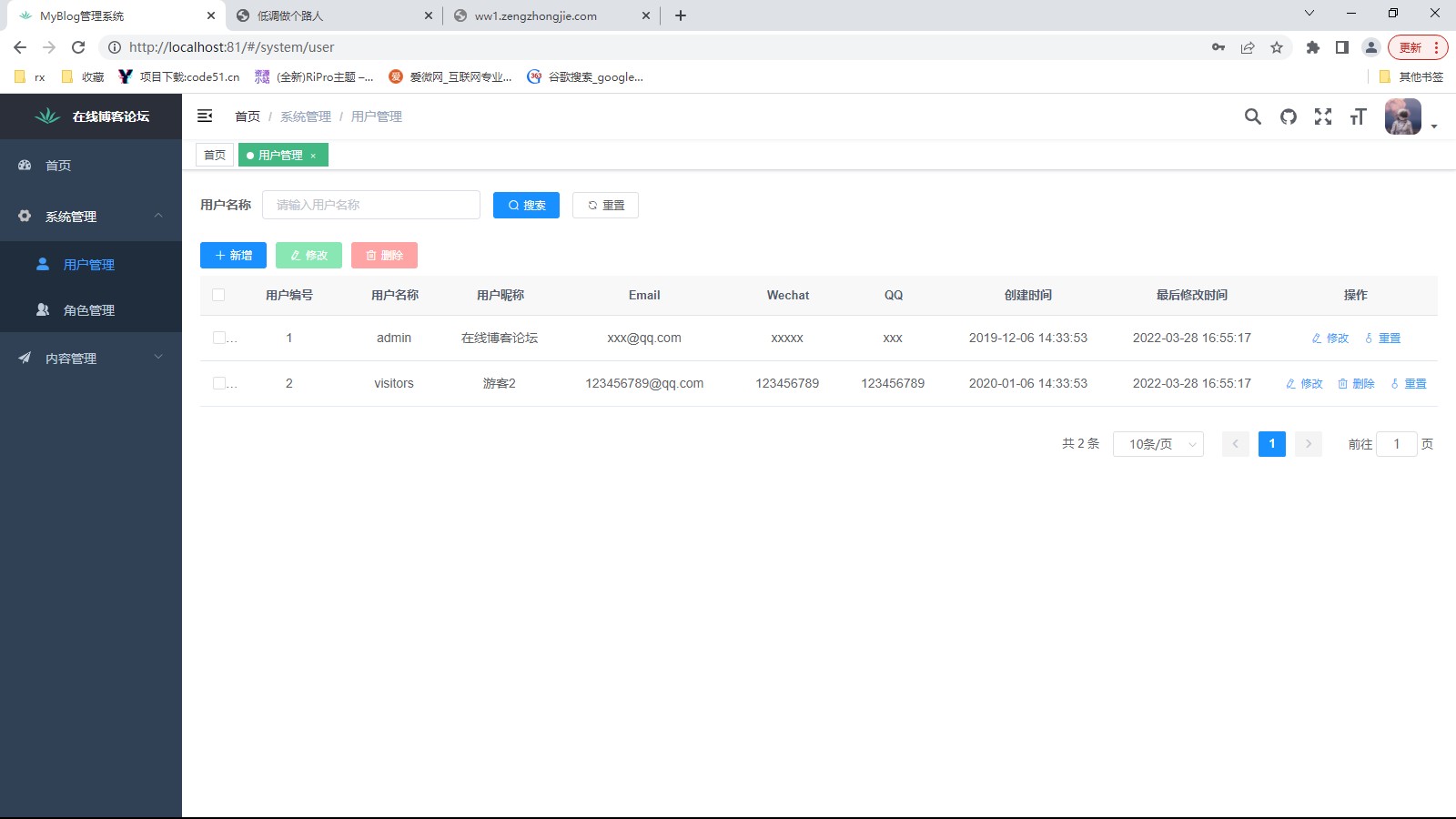 基于ssmspringbootvue前后端分离高校博客论坛系统前后端分离的论坛系统 Csdn博客 