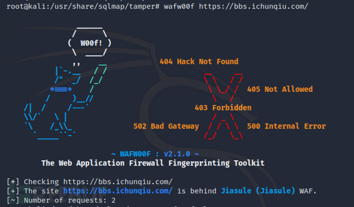waf指纹识别工具WAFW00F的使用_wafw00f使用-CSDN博客