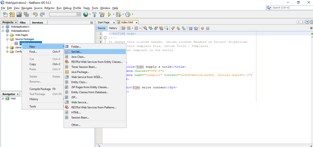Create Servlet in Netbeans IDE - Programmer Sought