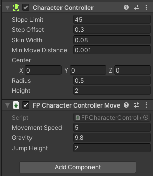 【UnityFPS射击游戏】(2)制作FPS角色控制器方法②_unity fpscontroller-CSDN博客