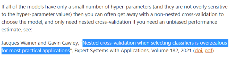 嵌套交叉验证(Nested CV)-CSDN博客