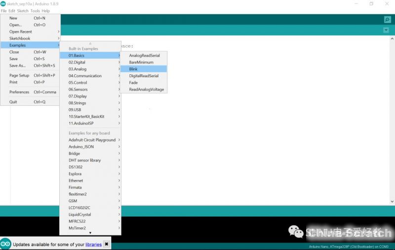 Arduino自带程序【arduino】（四）hello World：第一个arduino程序 Csdn博客