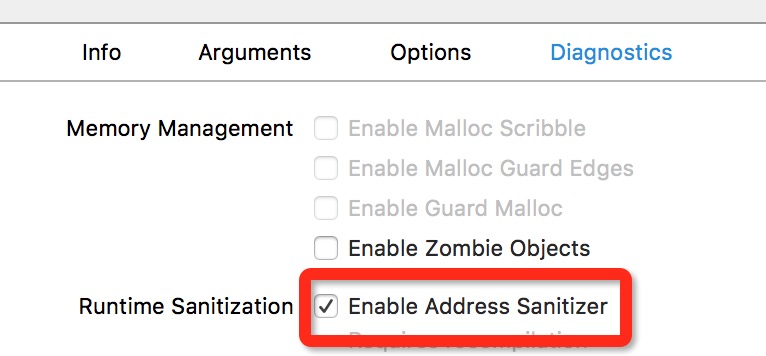 Xcode特性Address Sanitizer,对比僵尸对象_xcode address sanitizer-CSDN博客