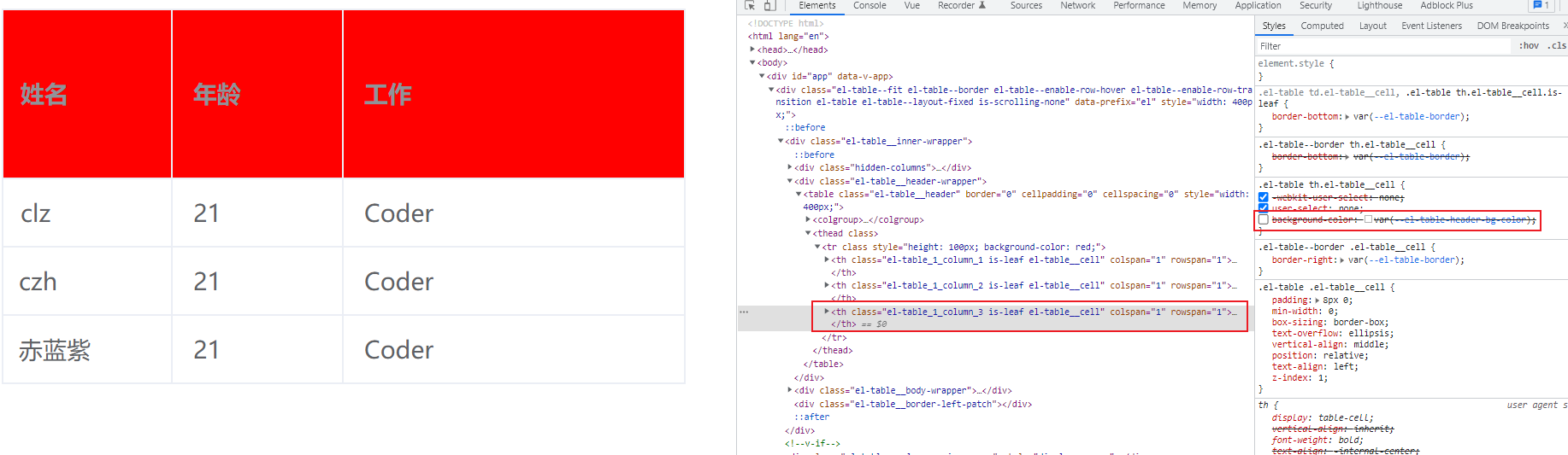 Element Plus修改表格行、单元格样式_header-row-style-CSDN博客
