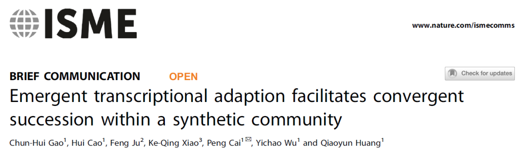 ISME Commun: 华中农业大学在菌群收敛机制方面取得新进展-CSDN博客