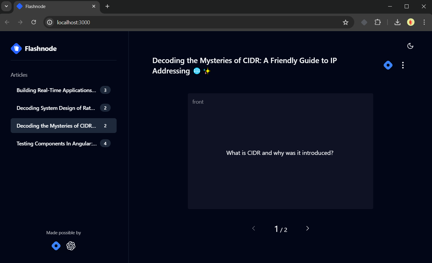 基于 AI 的 Hashnode 文章抽认卡-CSDN博客
