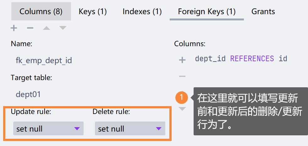 MySQL—约束：外键约束、语法（添加外键、删除外键）和删除/更新行为（CASCADE、SET NULL和图形化界面删除/更新）_mysql cascade-CSDN博客