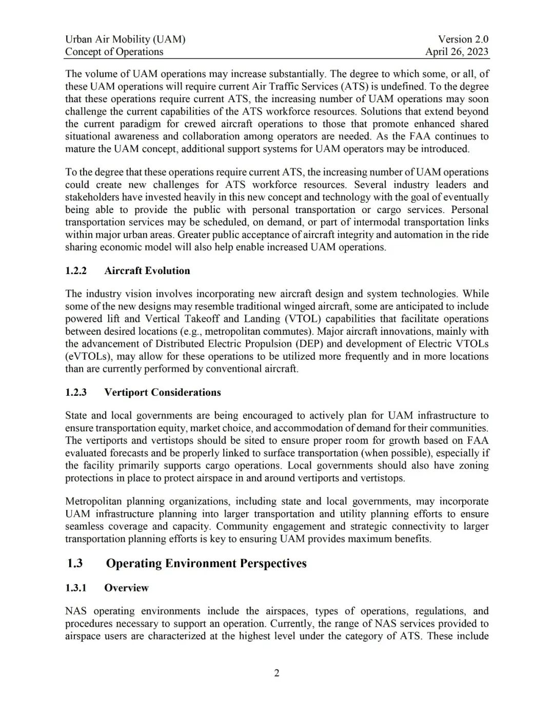 美国联邦航空管理局：城市空中交通 (UAM) 运营概念V2.0（英）-CSDN博客