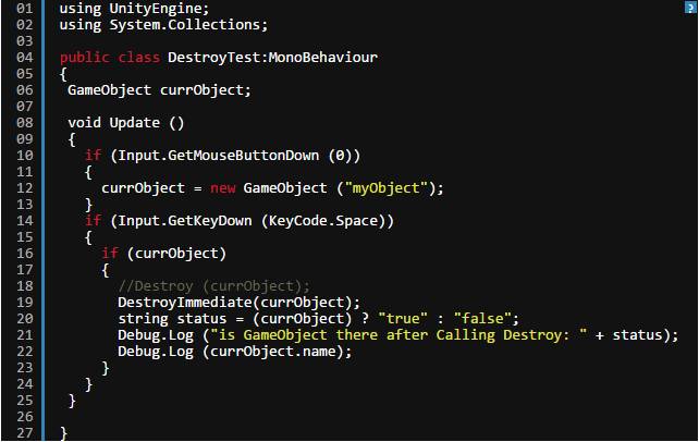 【Unity3D日常开发】Unity中Destroy()函数 和 DestroyImmediate()函数的区别_unity destroyimmediate-CSDN博客