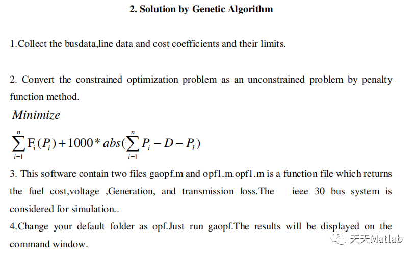 Optimization Solution Matlab Code To Solve The Optimal Power Flow Problem Of Power System