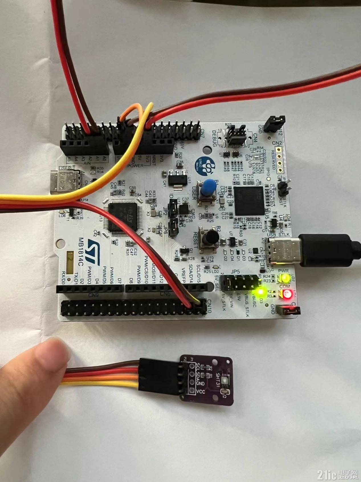 [STM32H5]【STM32 Nucleo-64测评】+I2C接口外接设备测试_stm32h5 i2c-CSDN博客