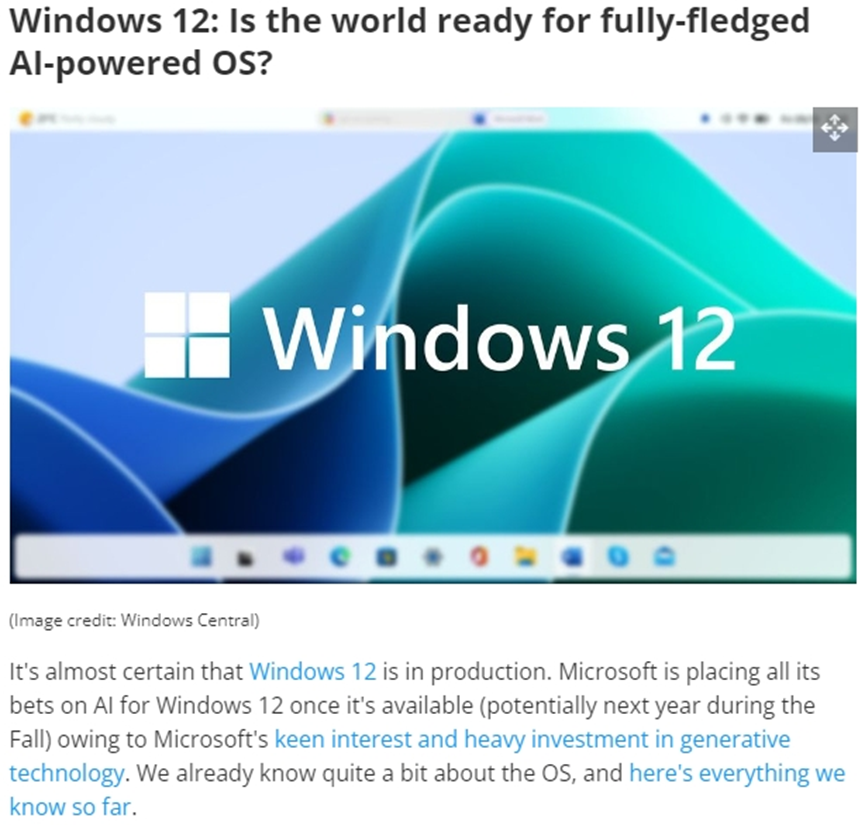 Win 12 发布日期意外泄露，大量老用户惨遭微软抛弃_windows12泄露版-CSDN博客