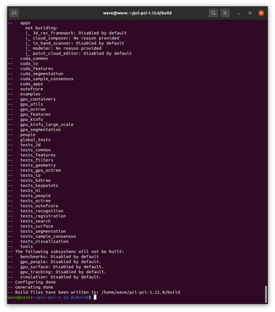 Ubuntu20.04安装PCL1.12（带GPU）_ubuntu pcl 1.12-CSDN博客