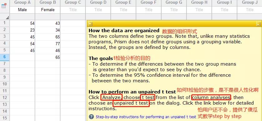 graphpad两组t检验_Graphpad 分析教程 | 手把手教你玩转独立样本 t 检验-CSDN博客