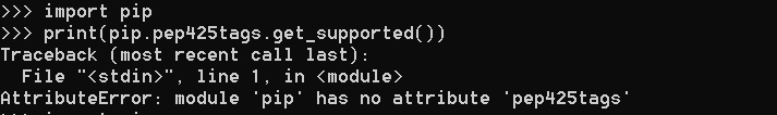 Module Wheel Has No Attribute Pep425tags
