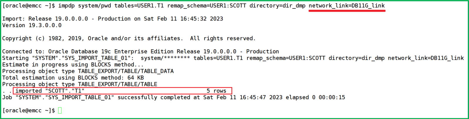 结合数据泵(datapump) impdp和数据库链接(database link)实现数据库之间的直接导入(不使用expdp)_impdp dblink-CSDN博客