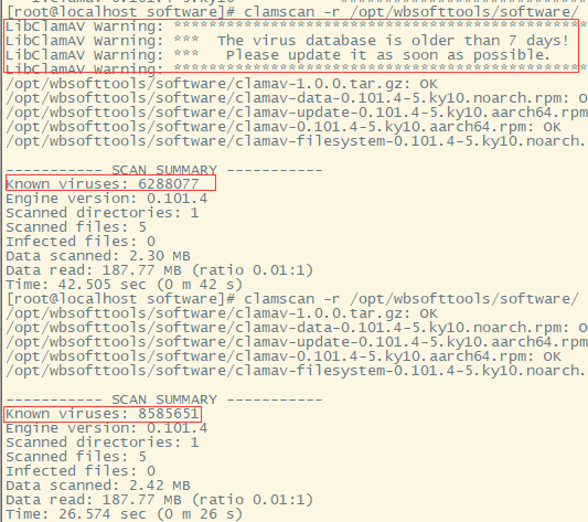 Linux 下杀毒软件 clamav-1.0.0.linux.x86_64.rpm 离线安装及测试CentOS7，CentOS6.8 ...