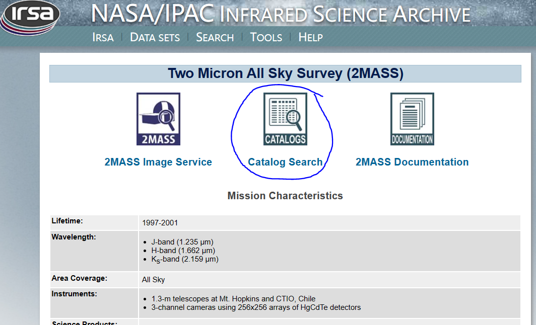 在IRSA上查询下载2MASS红外星表数据流程_2mass星表-CSDN博客