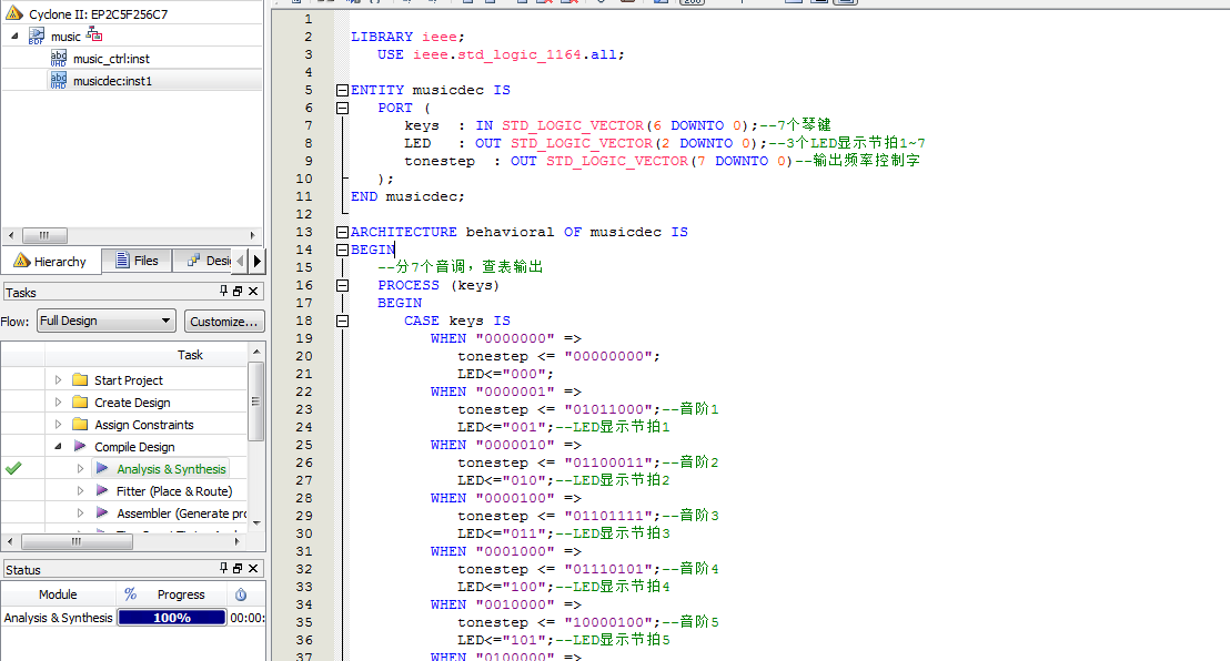 电子琴模拟设计VHDL代码Quartus仿真_quartus ii设计七个按键-CSDN博客