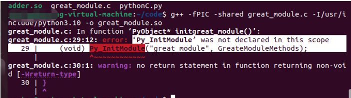 python调用c/c++ 编译时报错Py_InitModule‘Py_InitModule’ was not declared in this scope_pymethoddef-CSDN博客
