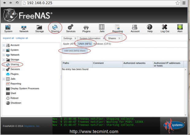 Linux挂载freenas的Nfs,在FreeNAS上配置FreeNAS以设置ZFS存储磁盘和创建NFS共享 - 第2部分...-CSDN博客