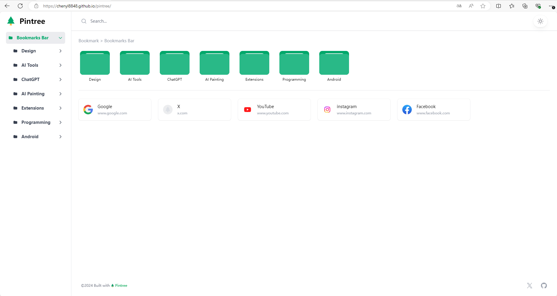 贼好用！五分钟搭建一个美观且易用的导航页面！_pintree-CSDN博客