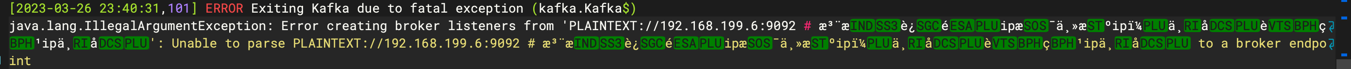 Kafka集群error Creating Broker Listeners Error Creating Broker Listeners From Plaintext 从“ Csdn博客