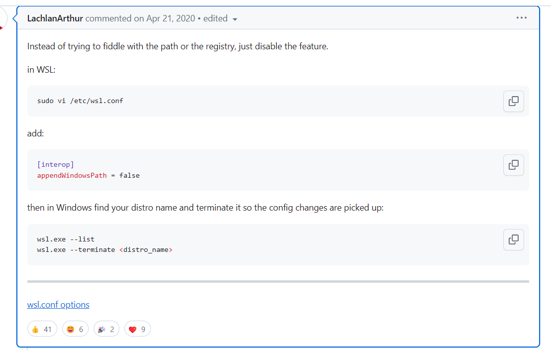 解决WSL2的path过长导致软件运行慢_wsl卡顿-CSDN博客