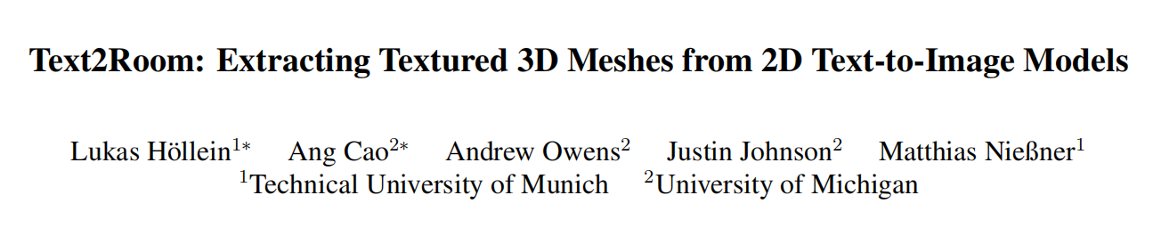 Text2Room：第一个从文本生成室内三维场景的方法！-CSDN博客