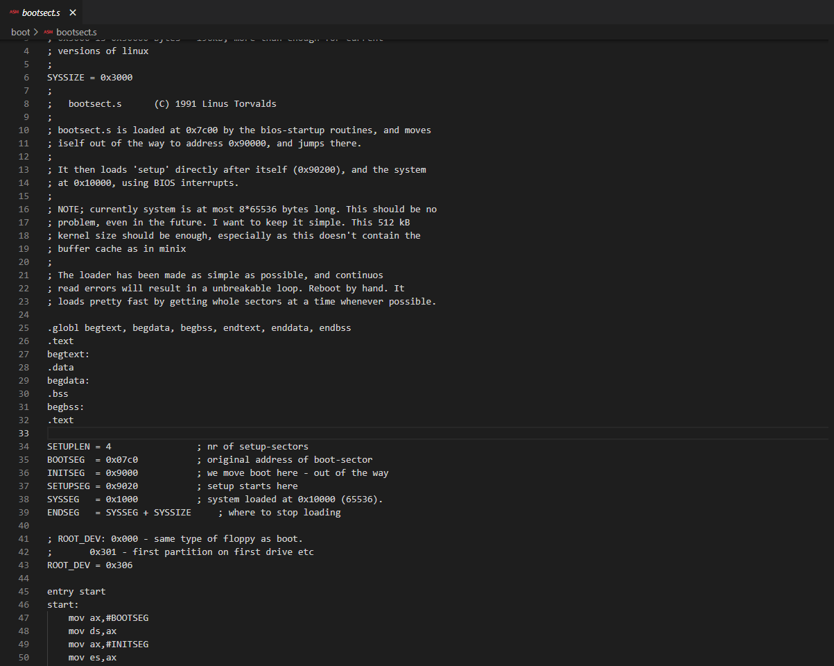 Linux0.11内核源码解析01_linux0.11 系统bootsect源码讲解-CSDN博客