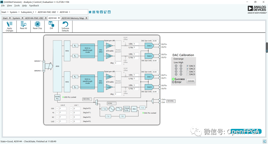 支持jesd204b协议高速DAC芯片AD9144-FMC-EBZ配置笔记_如何利用jesd204b输出6.5m正弦波-CSDN博客