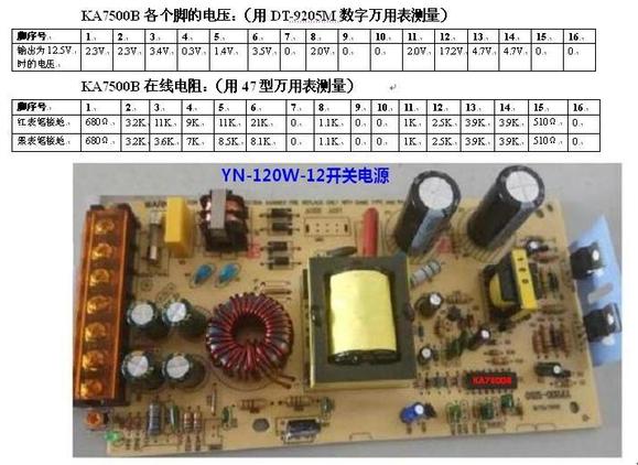 KA7500B开关电源电路图和参数(KA7500B和TL494 是同一种芯片，名字不一样，是一种开关电源脉宽调制（PWM）控制芯片 ...