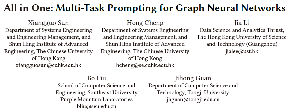 KDD 2023论文All in One | 多任务提示在图神经网络中的应用_all in one kdd2023-CSDN博客