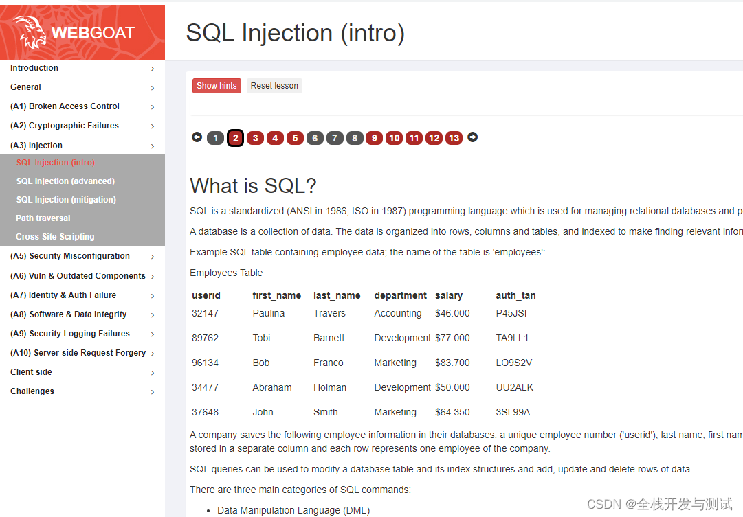 WebGoat-Standalone部署-开始练习 – 源码巴士