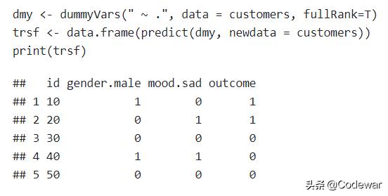 r语言lm函数_R语言：利用caret的dummyVars函数设置虚拟变量_weixin_39524147的博客-CSDN博客