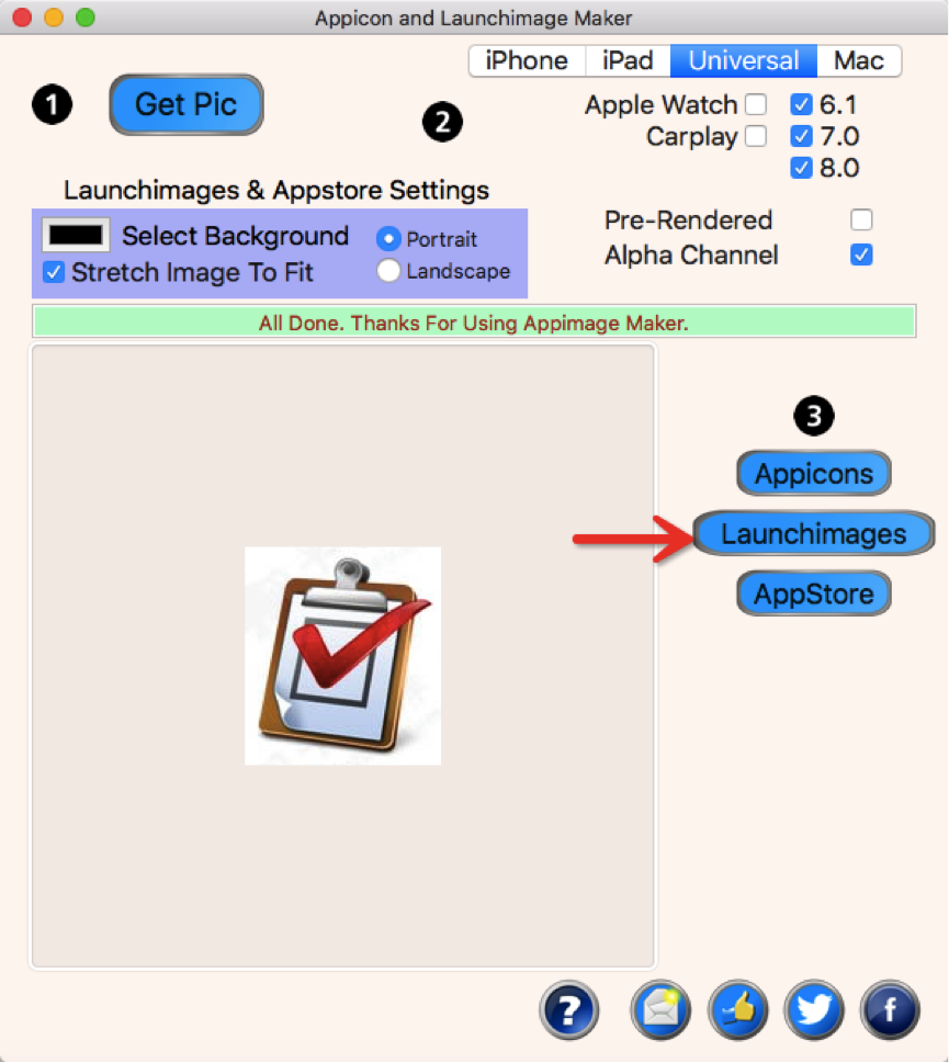 ios 启动图一键生成工具_[iOS]利用Appicon and Launchimage Maker生成并配置iOSApp的图标和启动页..._树瓜的博客-CSDN博客
