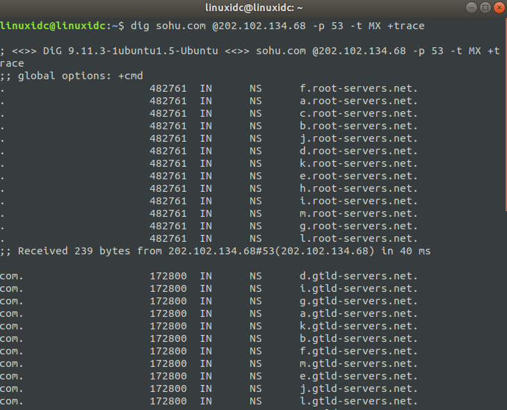 Linux之dig命令使用详解—网络故障定位（二）_dig "status: tc-CSDN博客