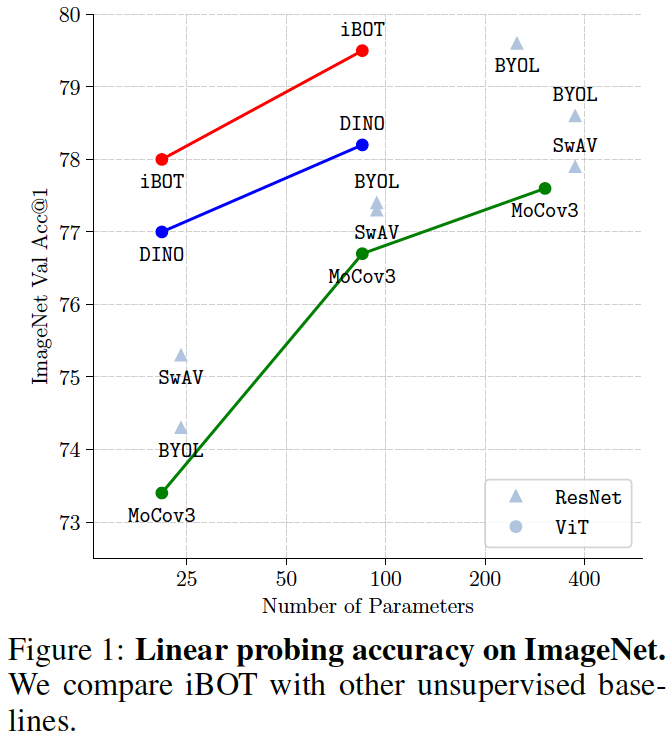 iBOT：使用在线Tokenizer对图像进行BERT式预训练_ibot: image bert pre-training with online tokenize-CSDN博客