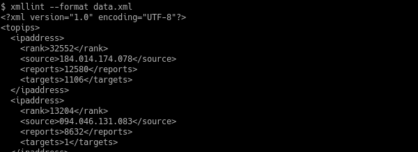 如何在命令行Linux中漂亮地打印和格式化XML？-CSDN博客